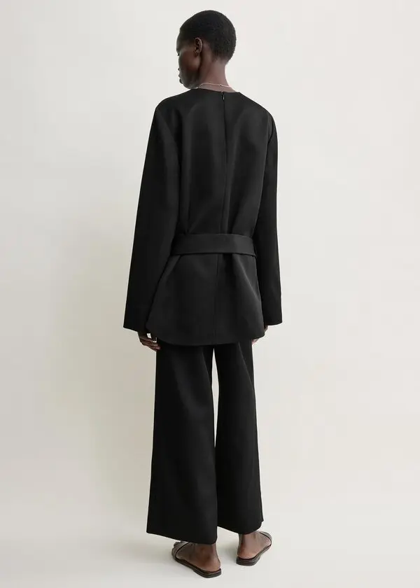 TOTEME Belted Satin Tunic