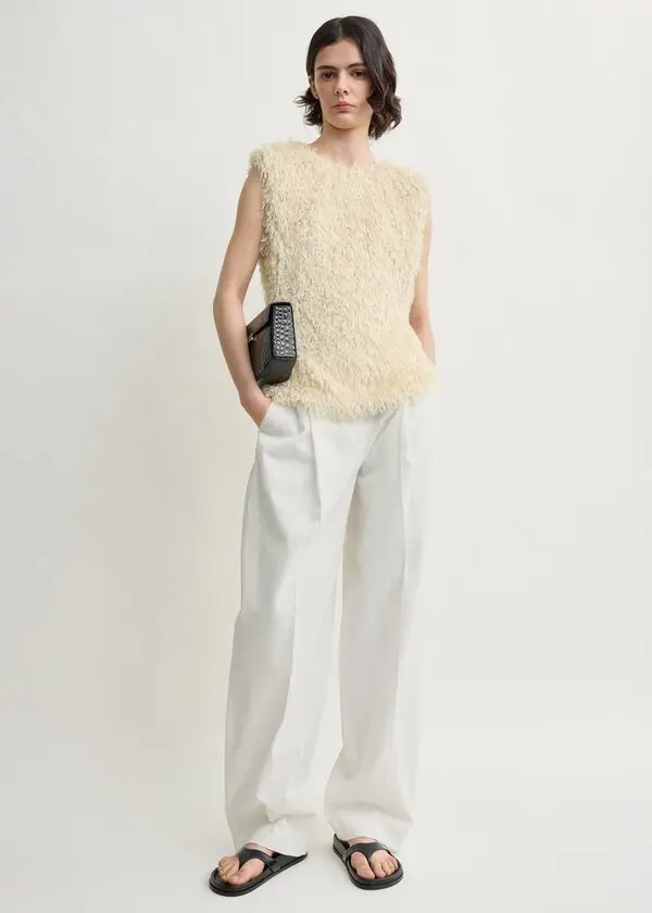TOTEME Feathered-jersey Top