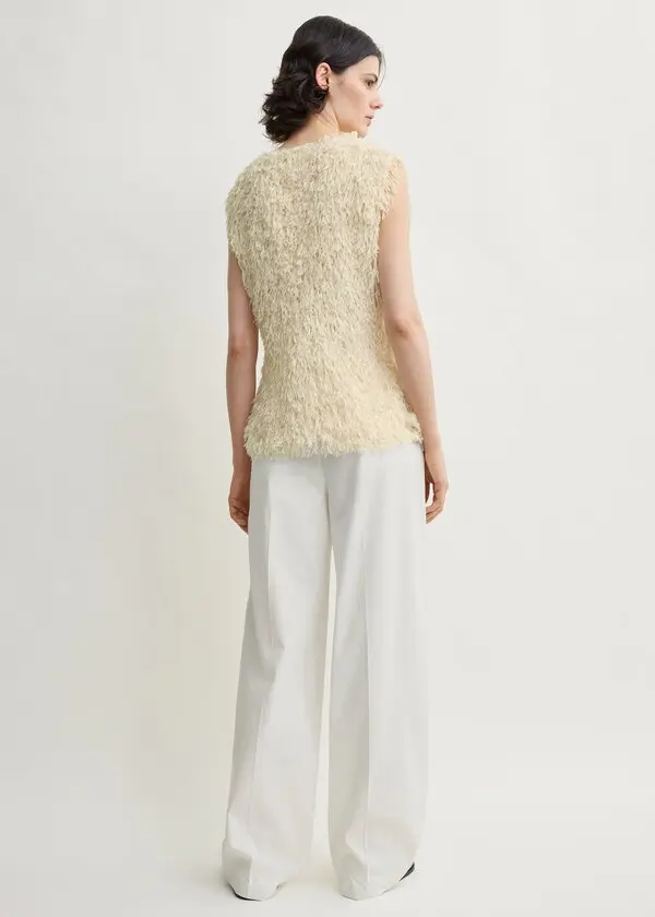 TOTEME Feathered-jersey Top