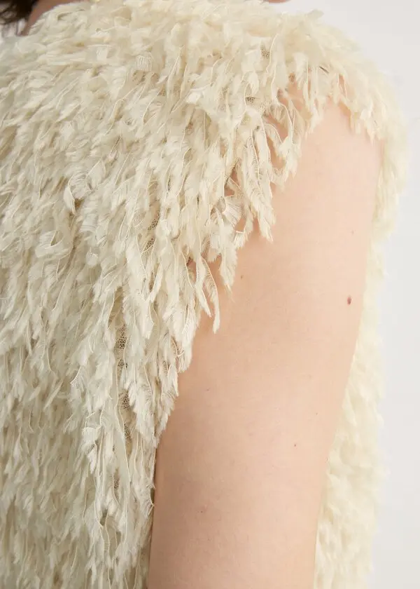 TOTEME Feathered-jersey Top