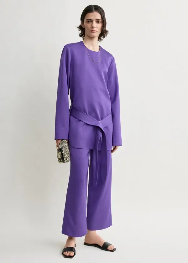 TOTEME Belted Satin Tunic