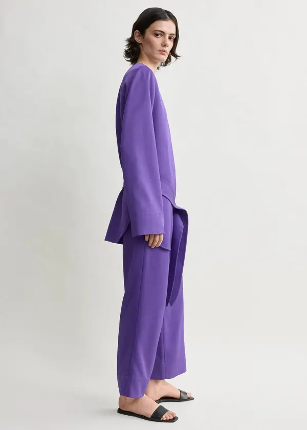 TOTEME Belted Satin Tunic