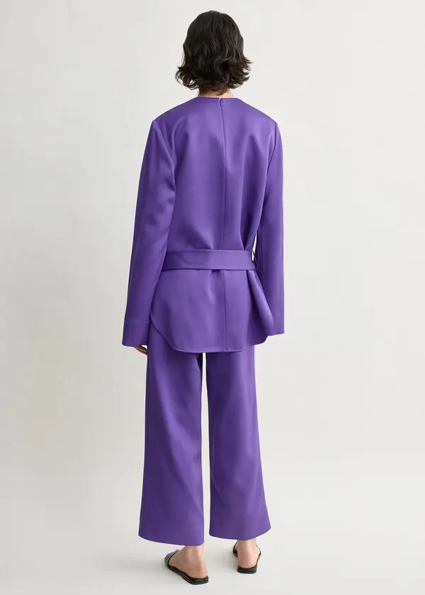 TOTEME Belted Satin Tunic