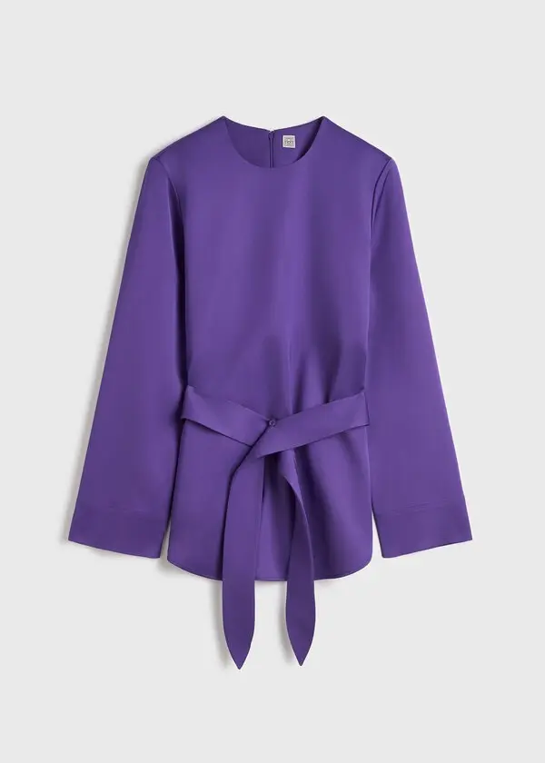 TOTEME Belted Satin Tunic
