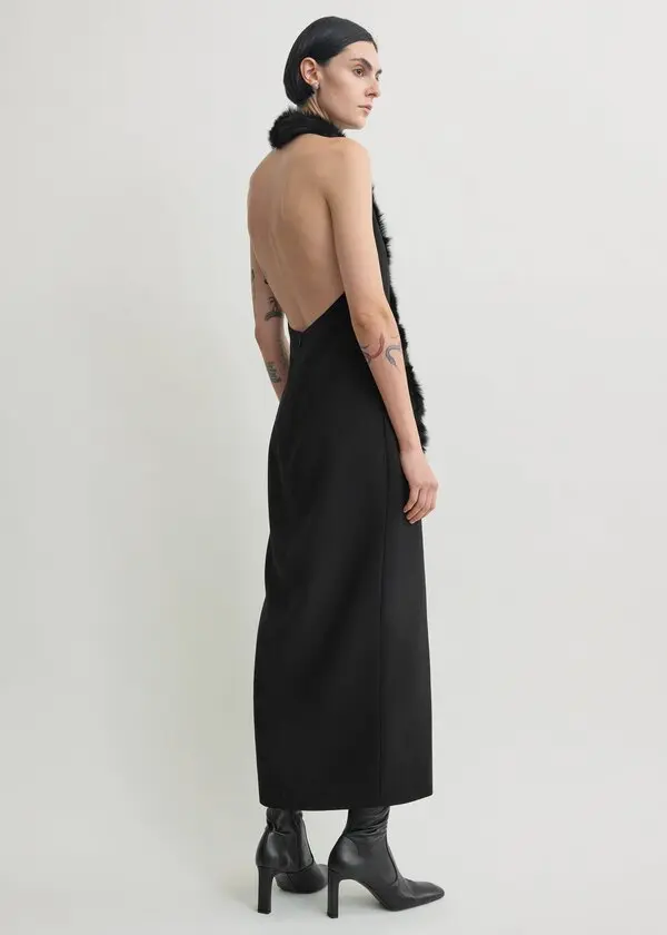 TOTEME Shearling Appliqué Dress