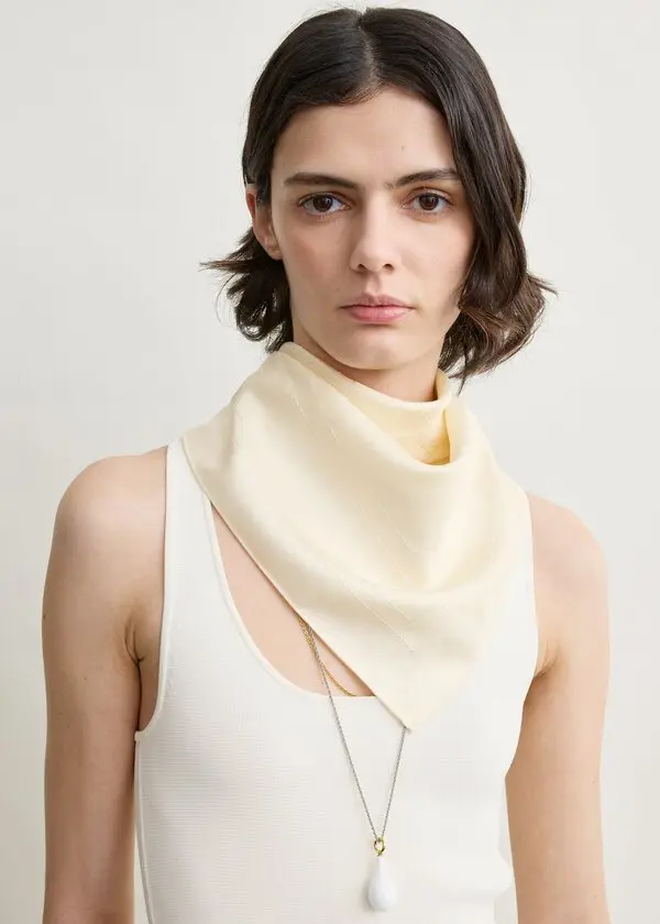 TOTEME Embroidered Monogram Silk Scarf