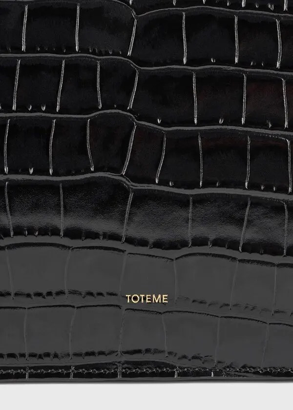 TOTEME Threefold Croco-embossed Clutch