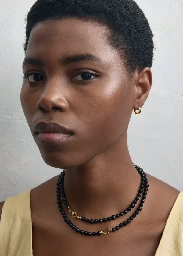 TOTEME Infinity Bead Necklace - Black