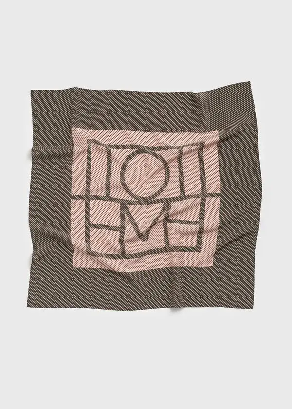TOTEME Centered Monogram Silk Scarf