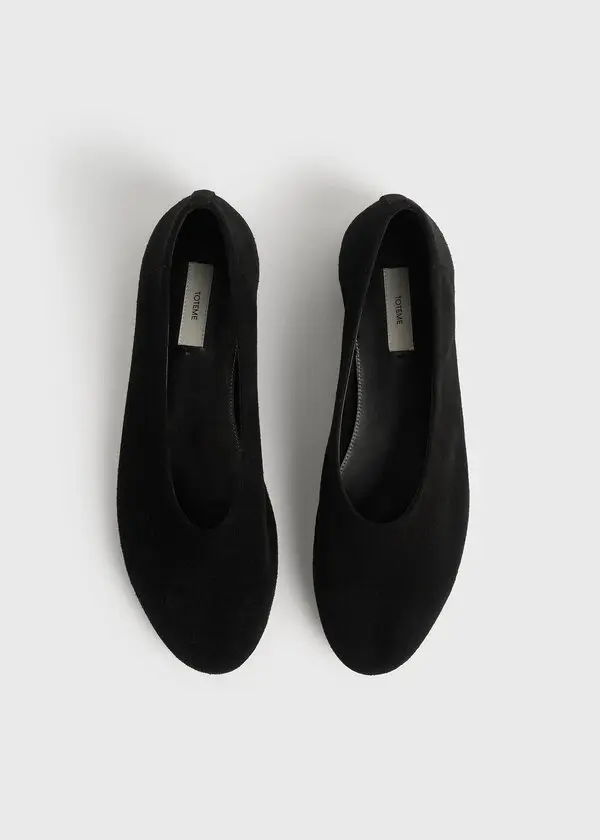 TOTEME Slip Suede Ballerinas