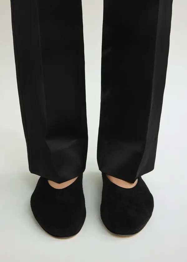 TOTEME Slip Suede Ballerinas - Black