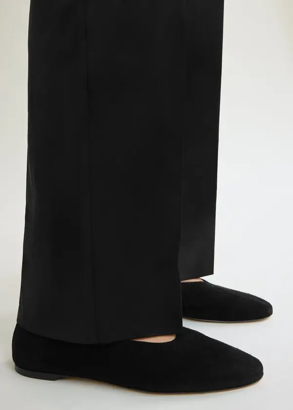 TOTEME Slip Suede Ballerinas - Black