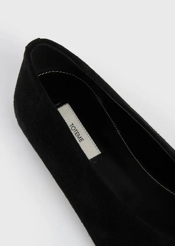 TOTEME Slip Suede Ballerinas - Black