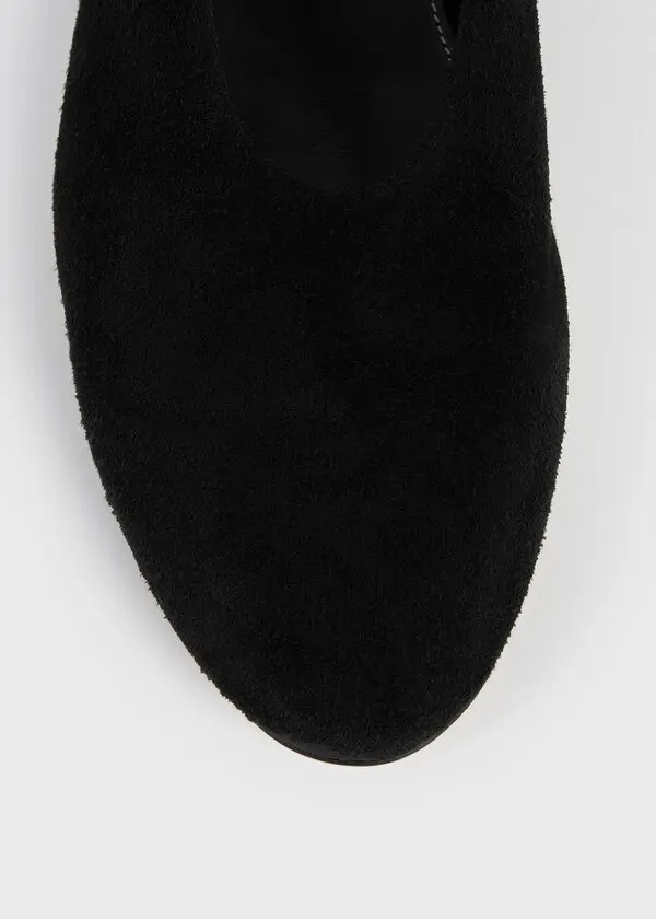 TOTEME Slip Suede Ballerinas - Black