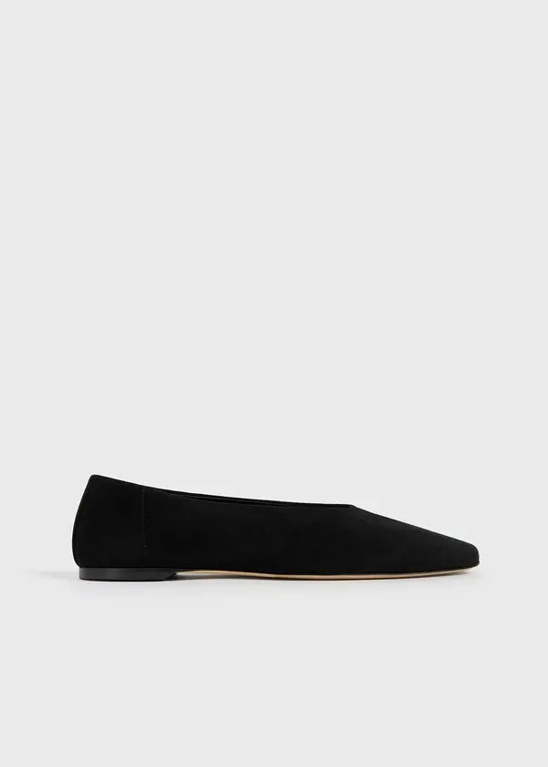 TOTEME Slip Suede Ballerinas - Black