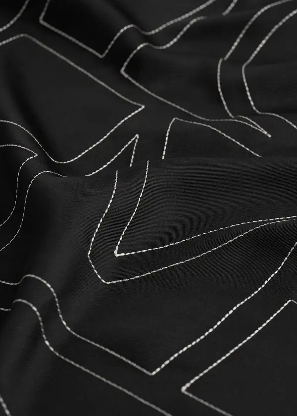 TOTEME Embroidered Monogram Silk Scarf