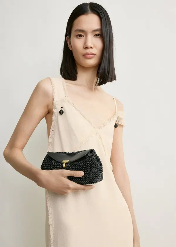 TOTEME V-neck Raw Slip Dress