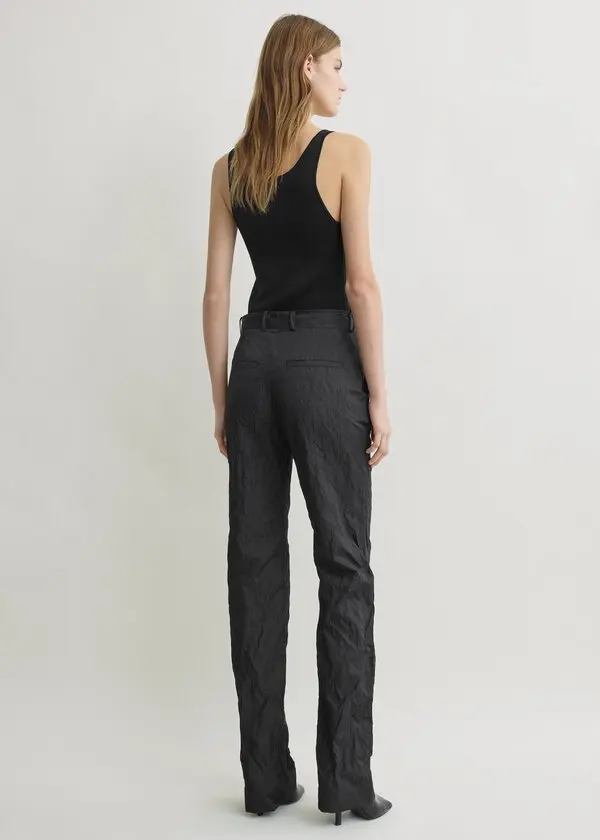 TOTEME Crinkled Cotton Trousers