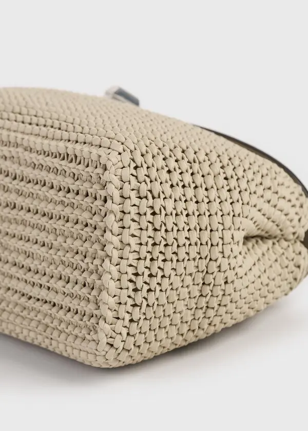 TOTEME T-lock Woven-leather Clutch