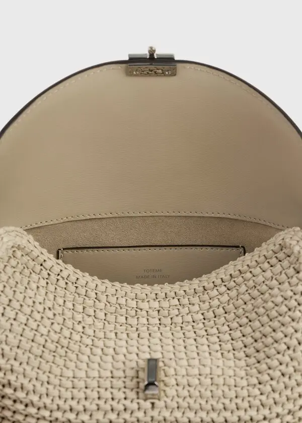 TOTEME T-lock Woven-leather Clutch