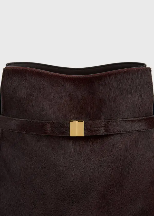 TOTEME Belted Pony Hair Bucket Bag