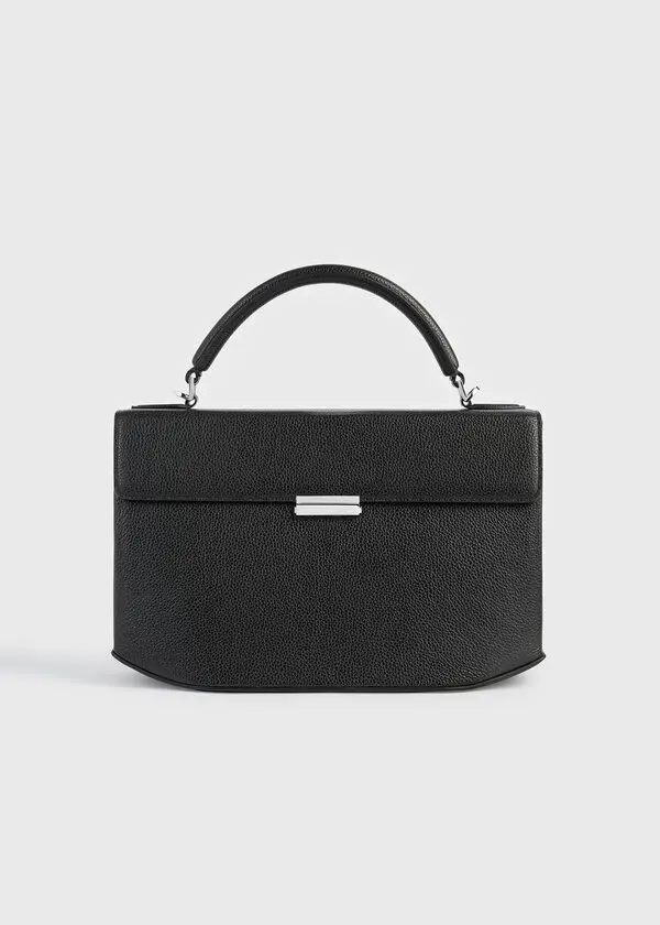 TOTEME Clip Grained-leather Top Handle