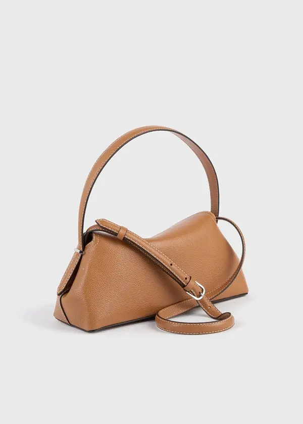 TOTEME T-lock Grained-leather Shoulder