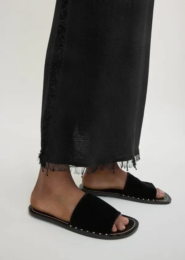 TOTEME Studded Velvet Slides