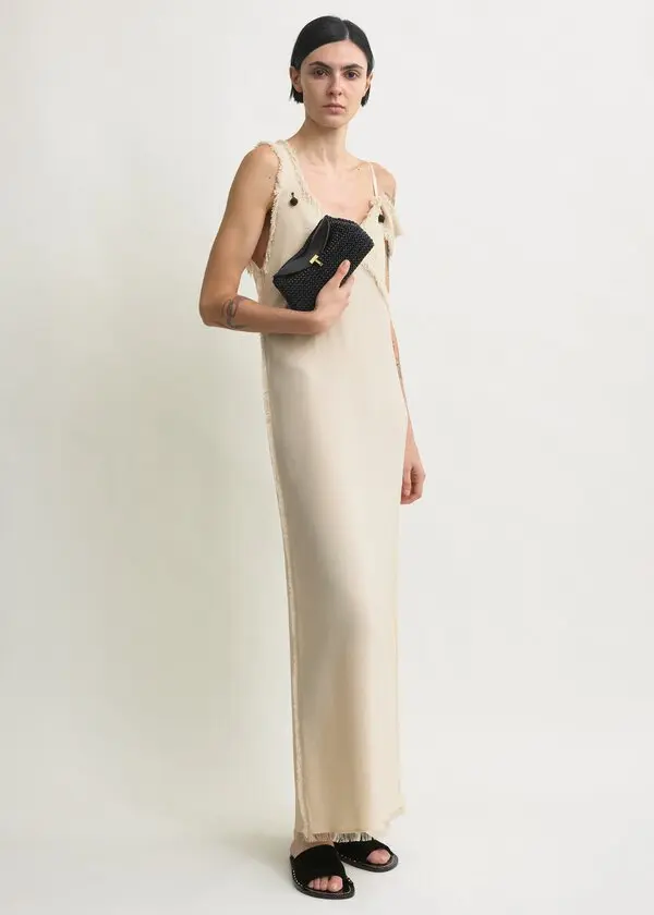 TOTEME Mini T-lock Woven-leather Clutch