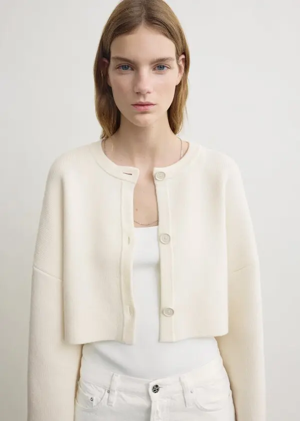 TOTEME Cropped Oversized Cardigan