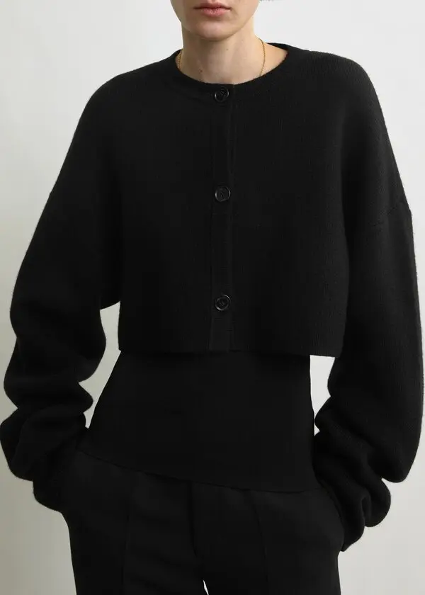 TOTEME Cropped Oversized Cardigan