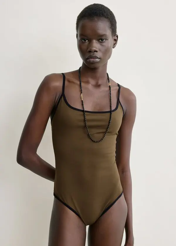 TOTEME Stripe Edge Swimsuit