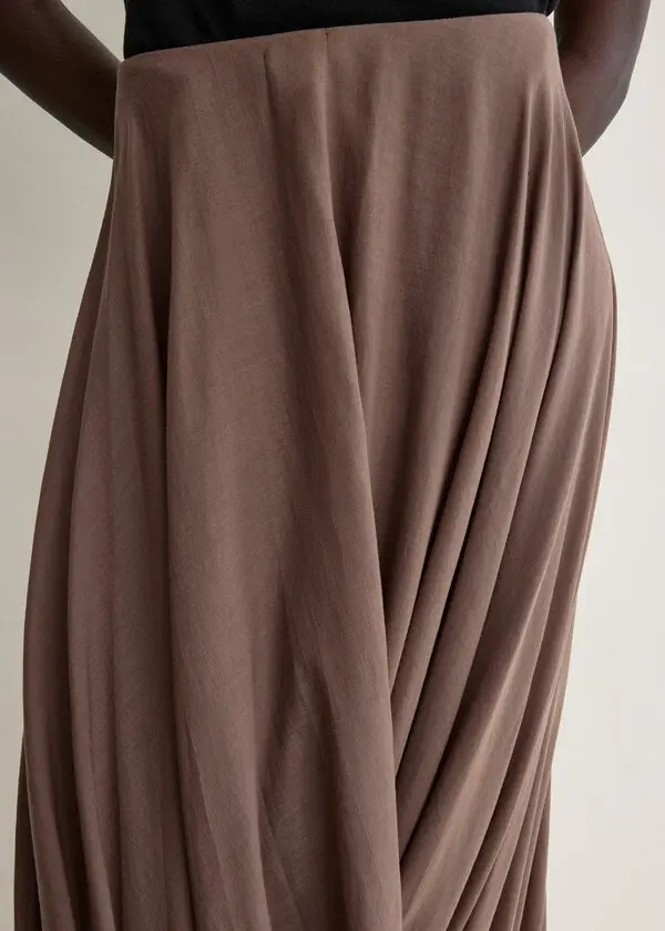 TOTEME Cocoon Skirt - Walnut