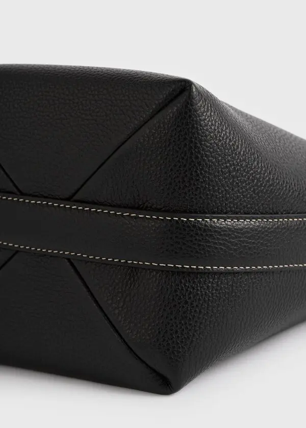TOTEME Small Belted Grained-leather Tote