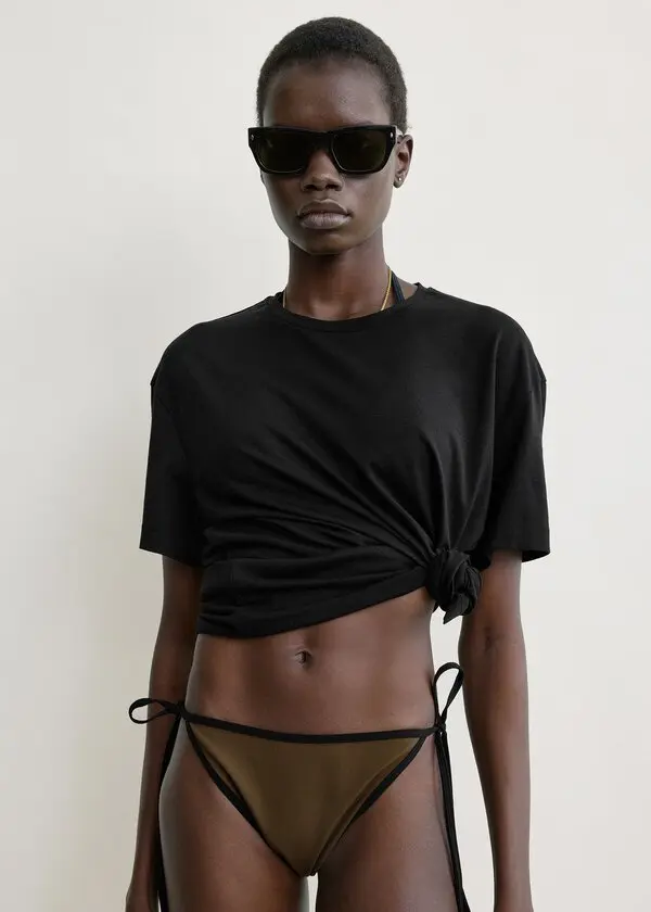 TOTEME Stripe Tie Bikini Bottoms