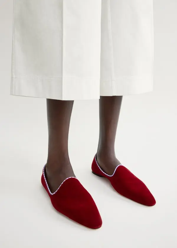 TOTEME Velvet Venetian Slippers