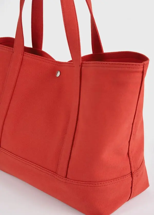 TOTEME Canvas Beach Tote - Red