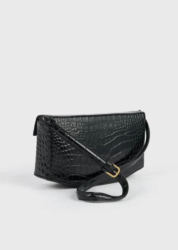 TOTEME Clip Croco-embossed Clutch