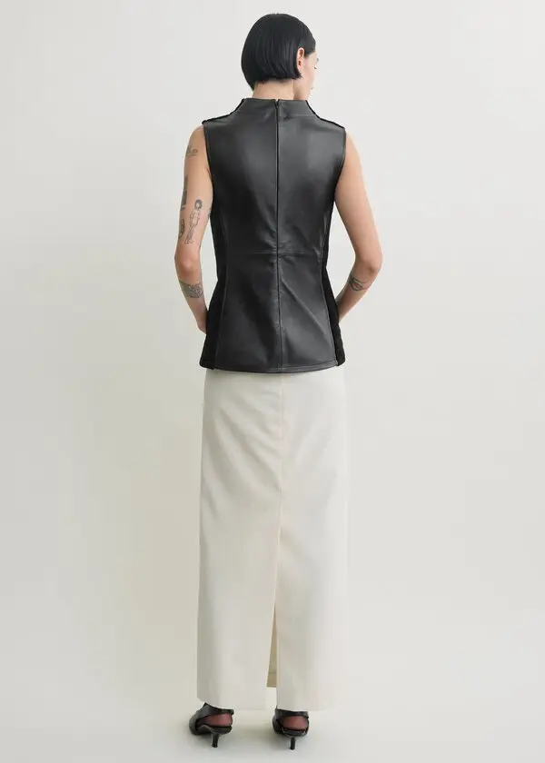 TOTEME Shearling Front Top