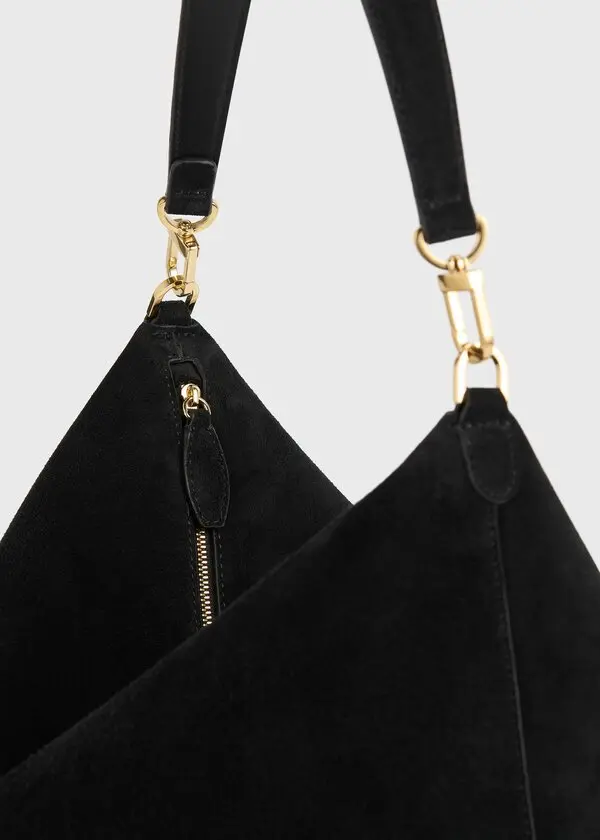 TOTEME Medium Bevel Suede Bag