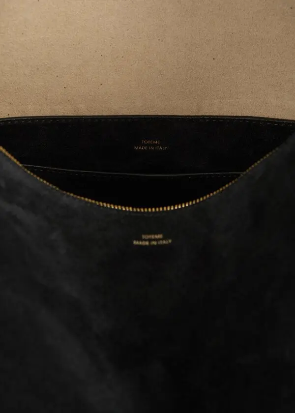 TOTEME Medium Bevel Suede Bag