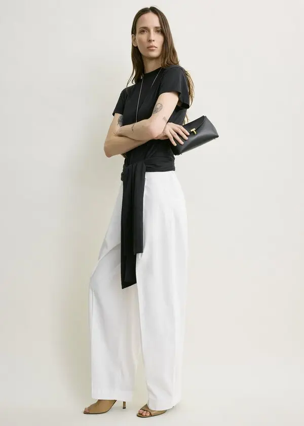 TOTEME Mini T-lock Leather Clutch