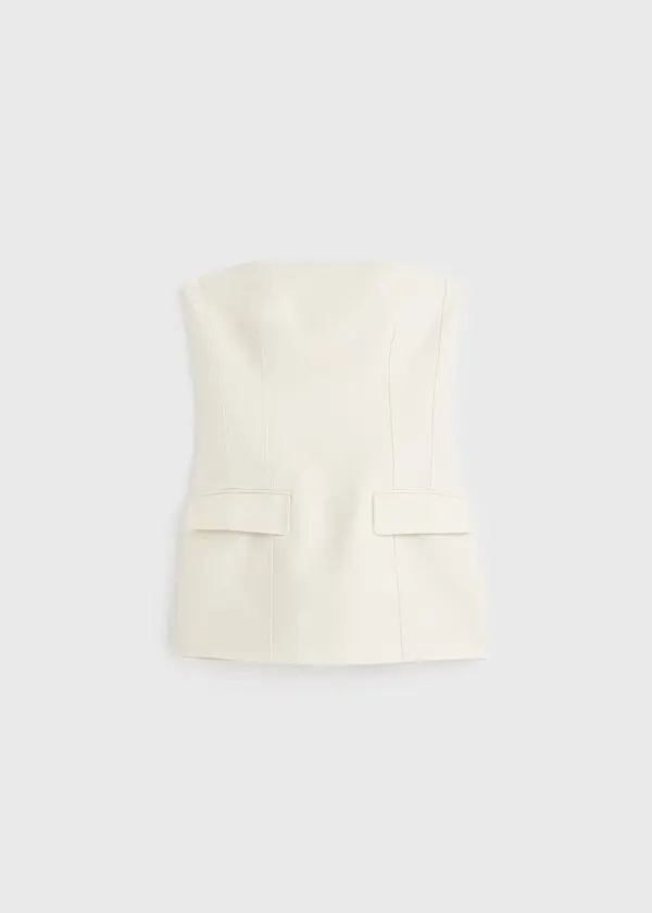 TOTEME Strapless Crepe Pocket Top