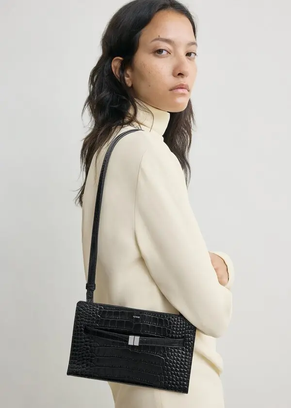 TOTEME Belted Croco-embossed Crossbody