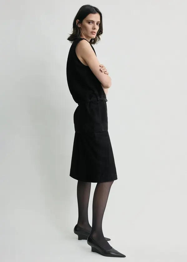 TOTEME Belted Suede Top