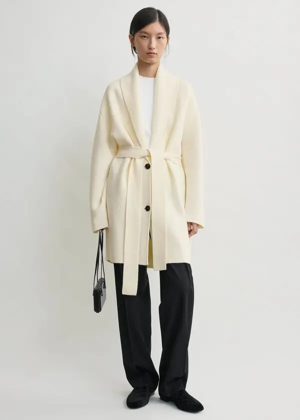 TOTEME Shawl-lapel Robe - Ecru