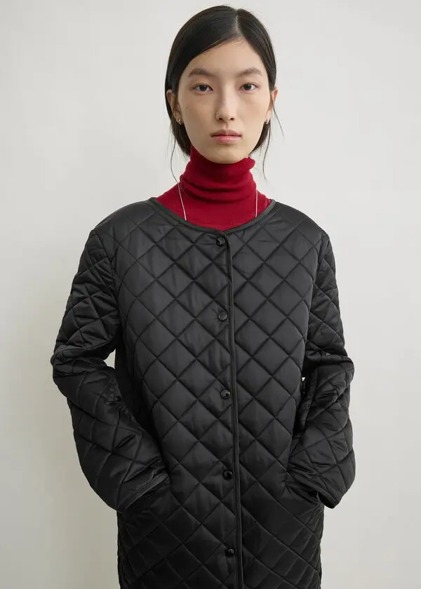 TOTEME Quilted Collarless Coat