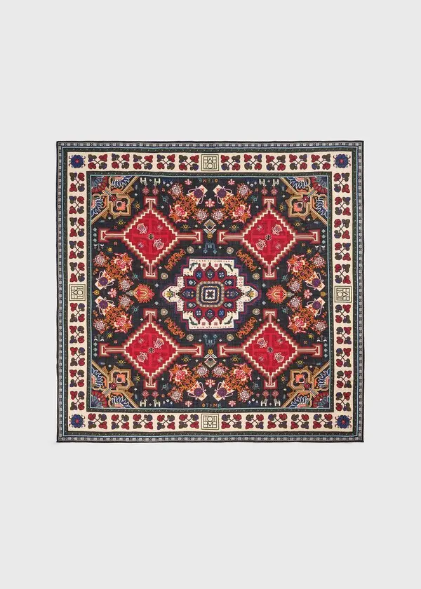 TOTEME Winter Blanket Scarf Navy/red