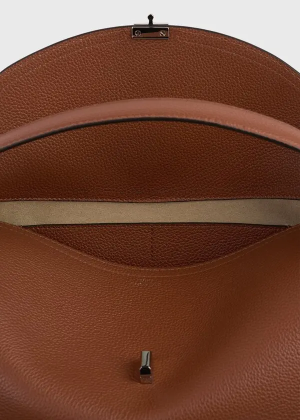 TOTEME T-lock Grained-leather Top Handle