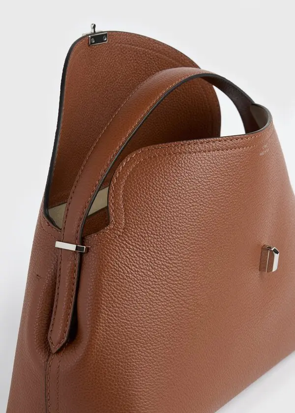TOTEME T-lock Grained-leather Top Handle